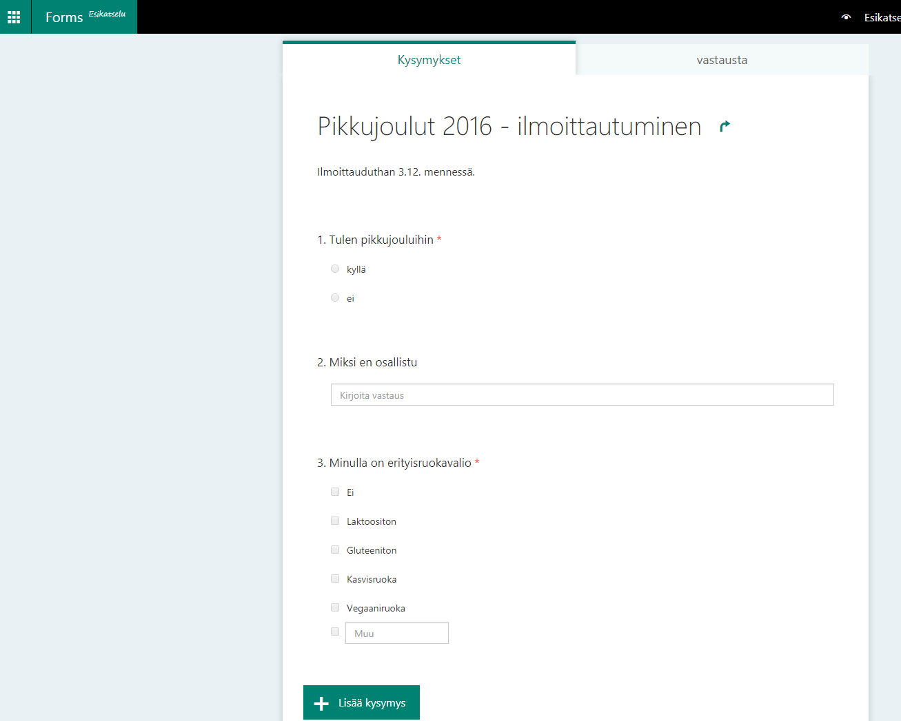 Kyselyt, palautteet ja verkkotentit helposti Microsoft Forms:illa ...